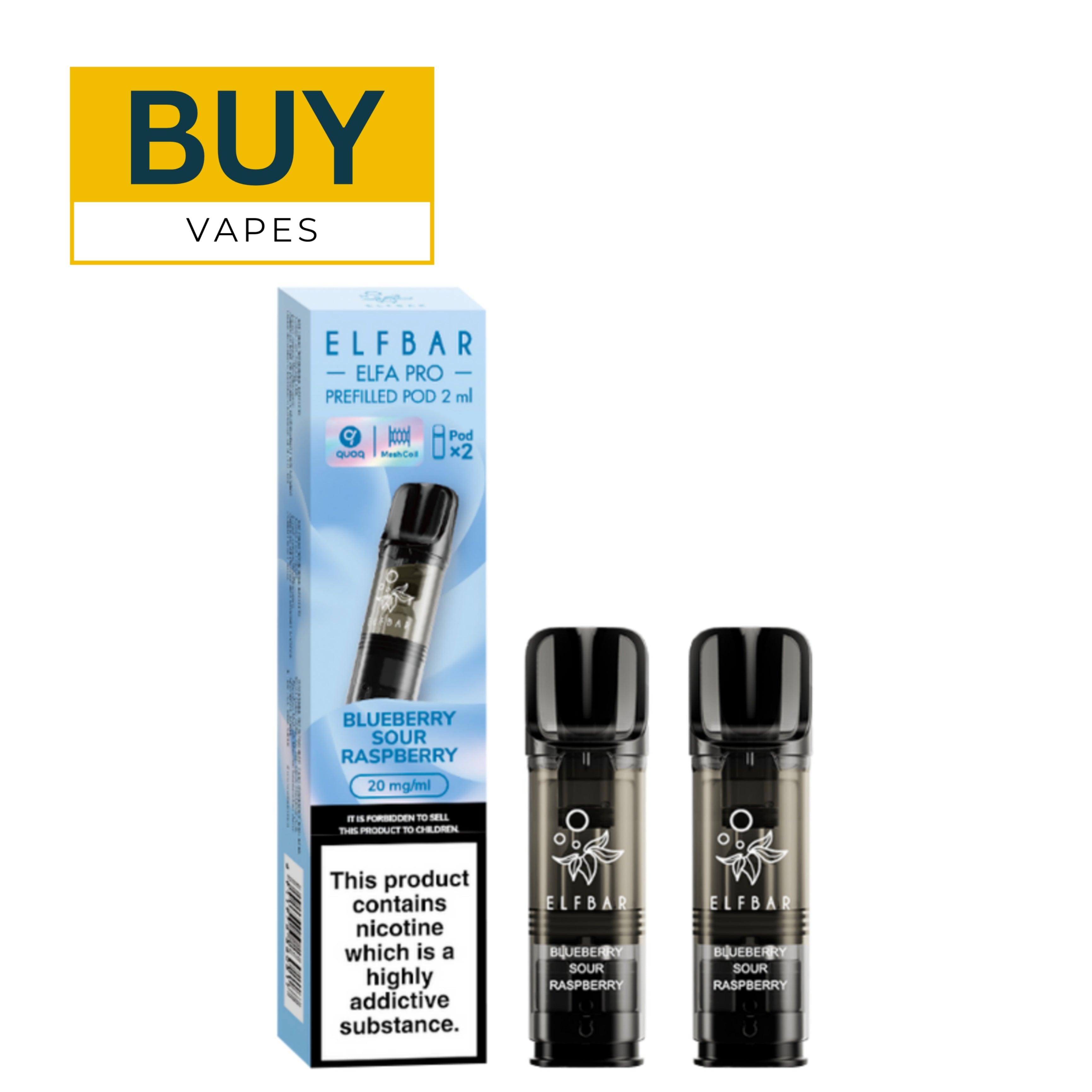 Blueberry Sour Raspberry Duo ELF Bar ELFA Pro Prefilled Pods – Buy Vapes